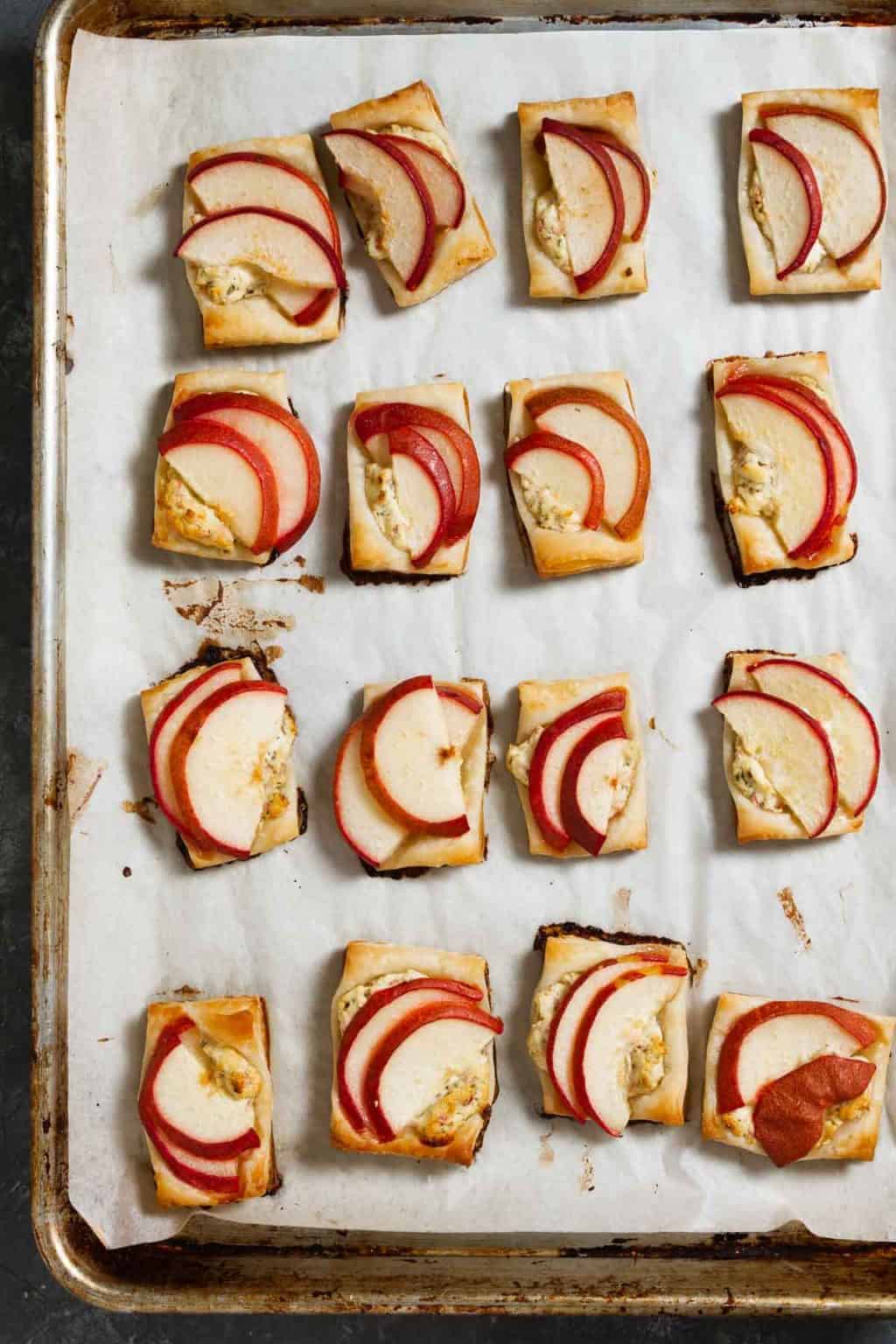 Mini Pear and Goat Cheese Tarts with Puff Pastry - Cup of Zest
