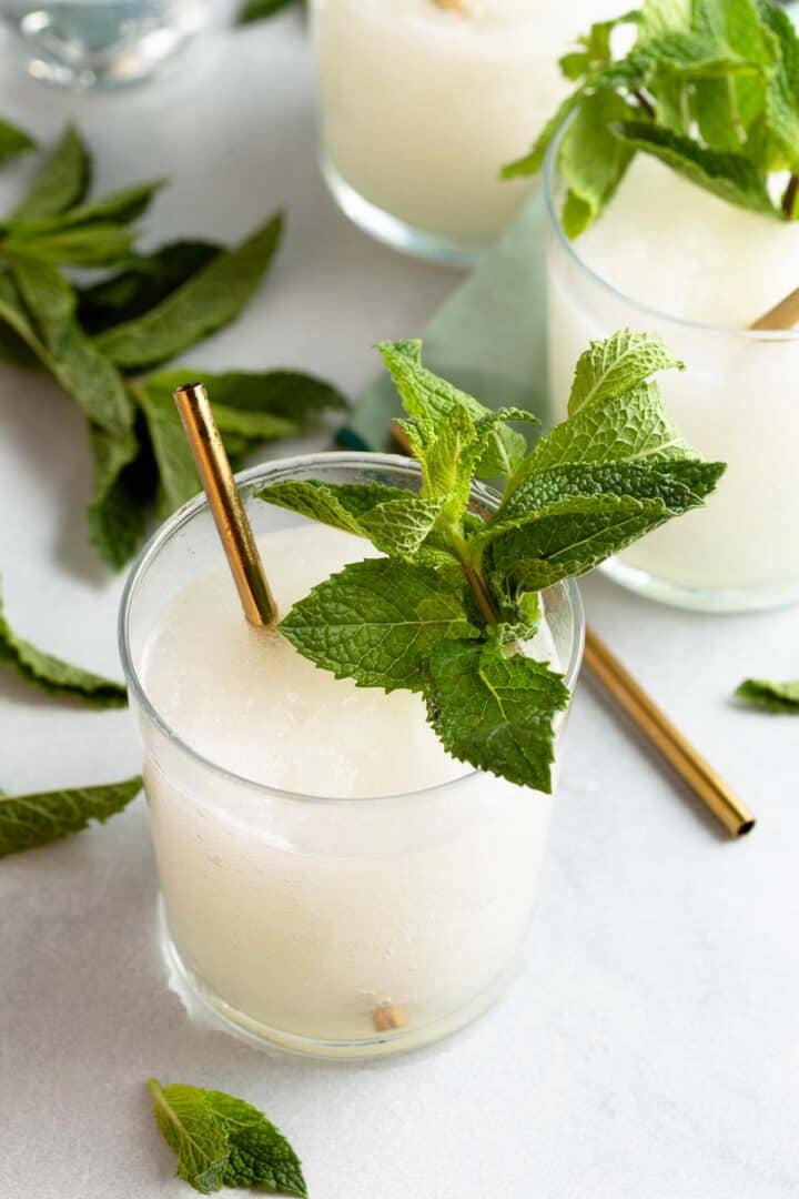 Frozen Mojito with Mint Simple Syrup - Cup of Zest