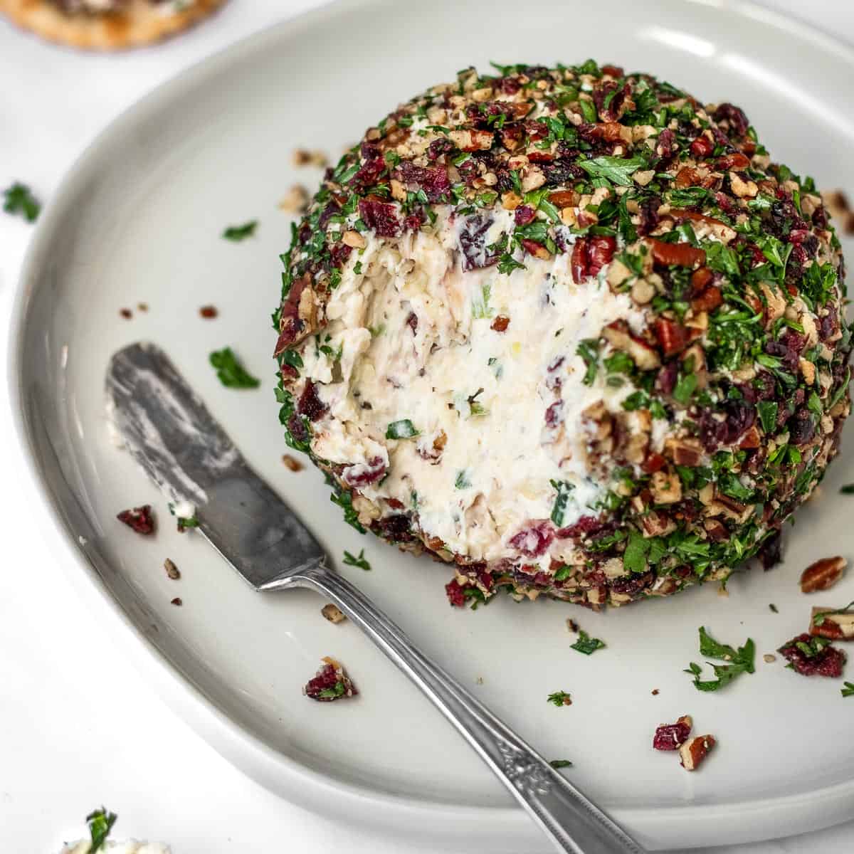 Cranberry Pecan Cheese Ball - Cup of Zest