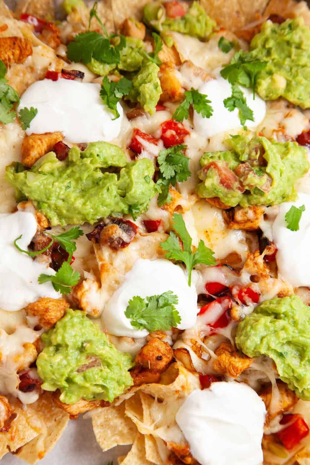 Chicken Fajita Nachos (Sheet Pan Recipe) - Cup of Zest