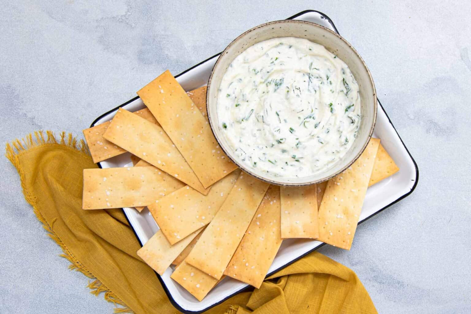 Garlic and Herb Whipped Ricotta Dip (Chilled) - Cup of Zest
