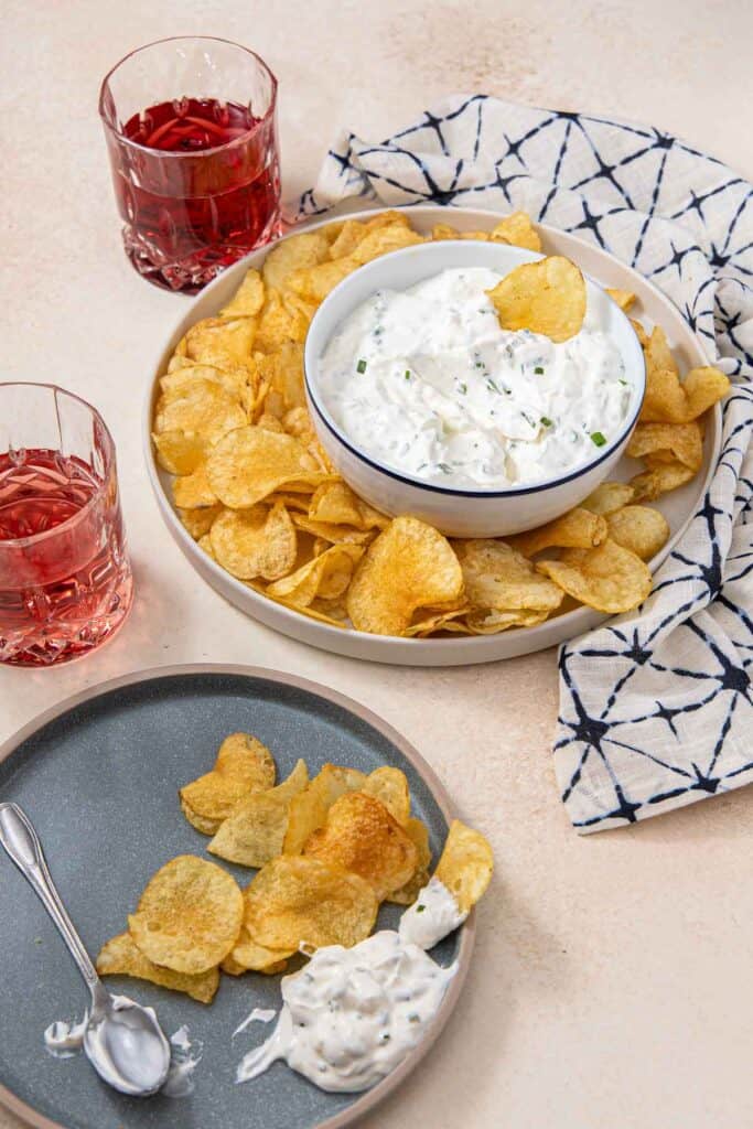 Sour Cream and Chive Dip (EASY Chip Dip) - Cup of Zest
