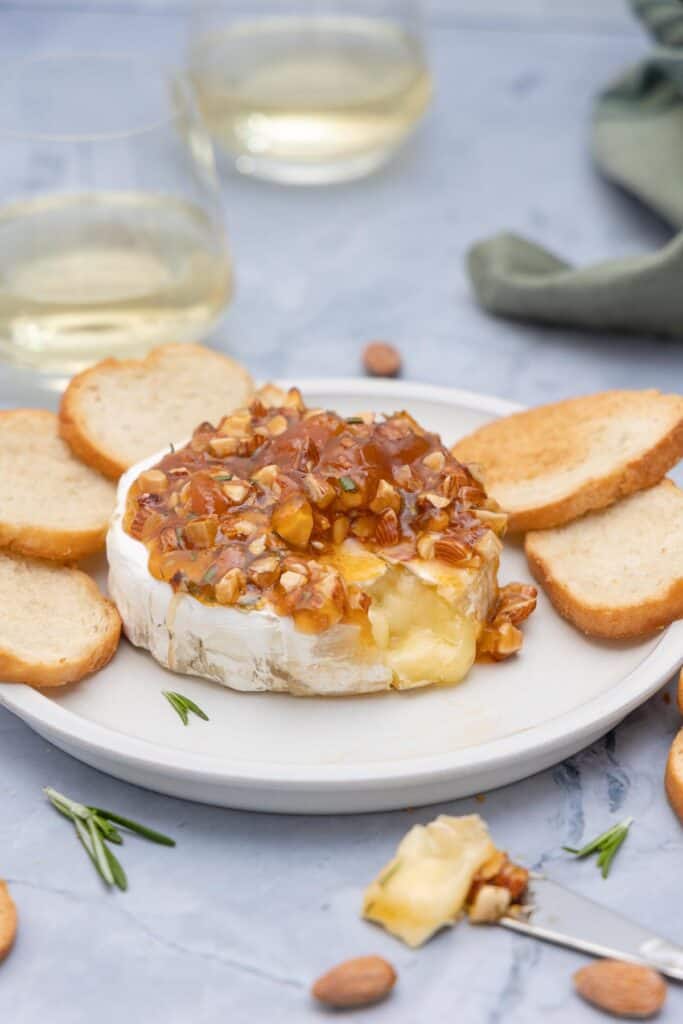 5 Ingredient Baked Brie with Apricot Preserves - Cup of Zest