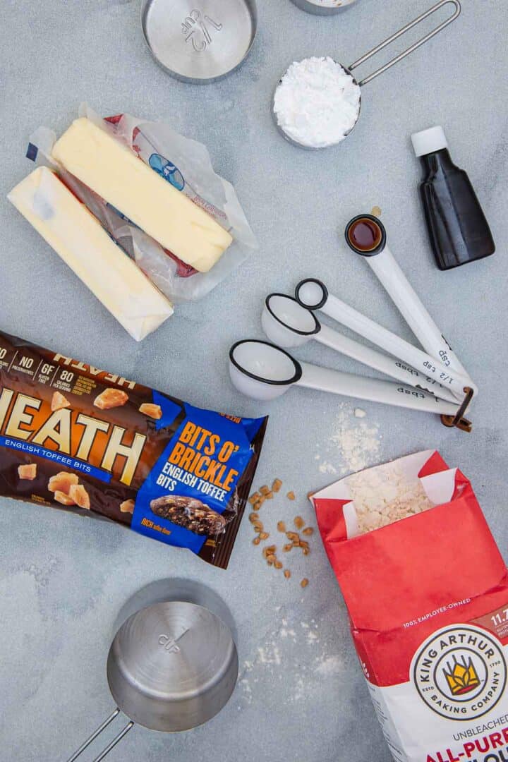 Buttery Slice and Bake Toffee Shortbread Cookies - Cup of Zest