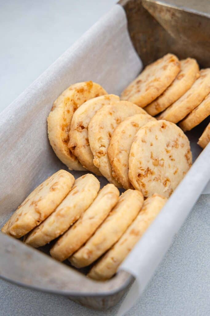 Buttery Slice and Bake Toffee Shortbread Cookies - Cup of Zest