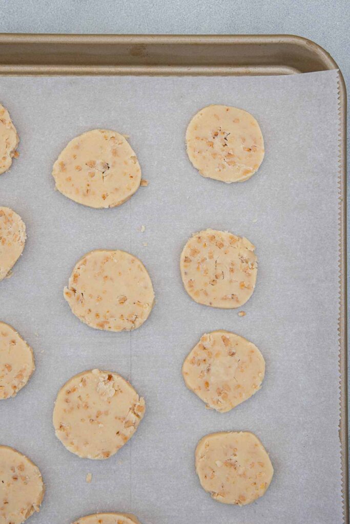 Buttery Slice and Bake Toffee Shortbread Cookies - Cup of Zest