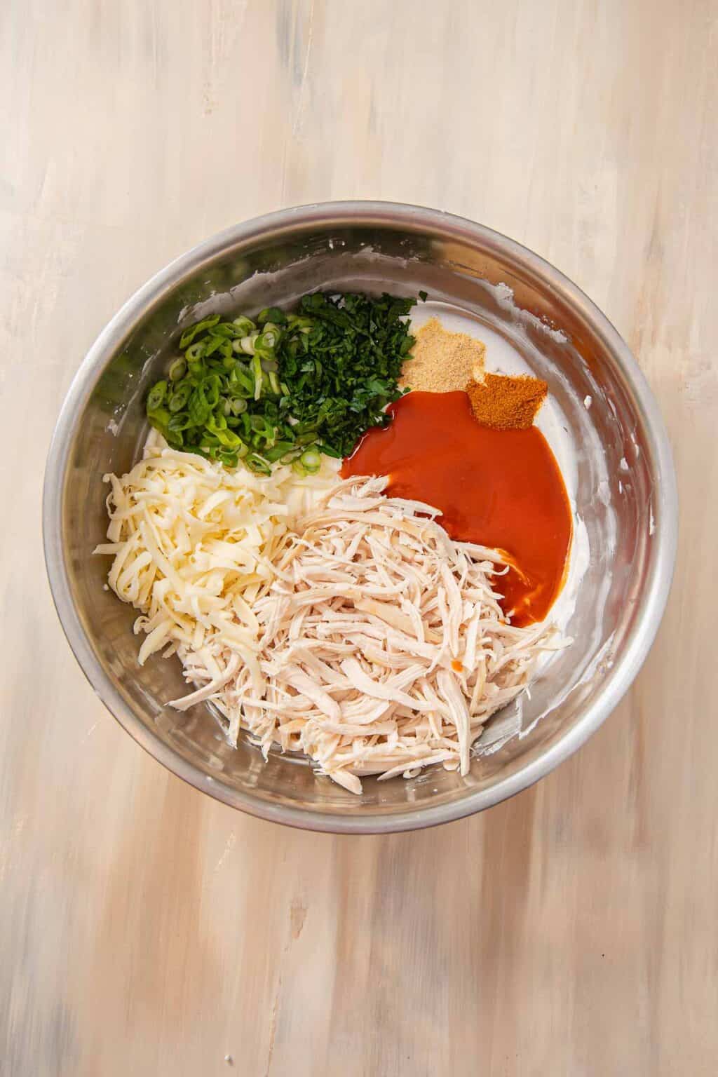 Cold Buffalo Chicken Dip w/Rotisserie Chicken - Cup of Zest