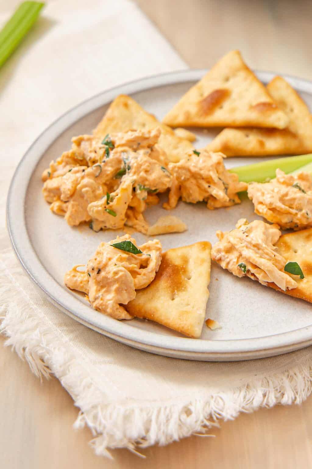 Cold Buffalo Chicken Dip w/Rotisserie Chicken - Cup of Zest