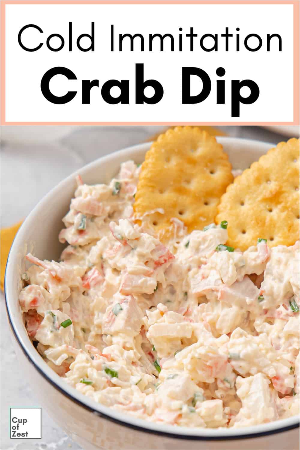 Devourable! Cold & Chunky Imitation Crab Dip - Cup of Zest
